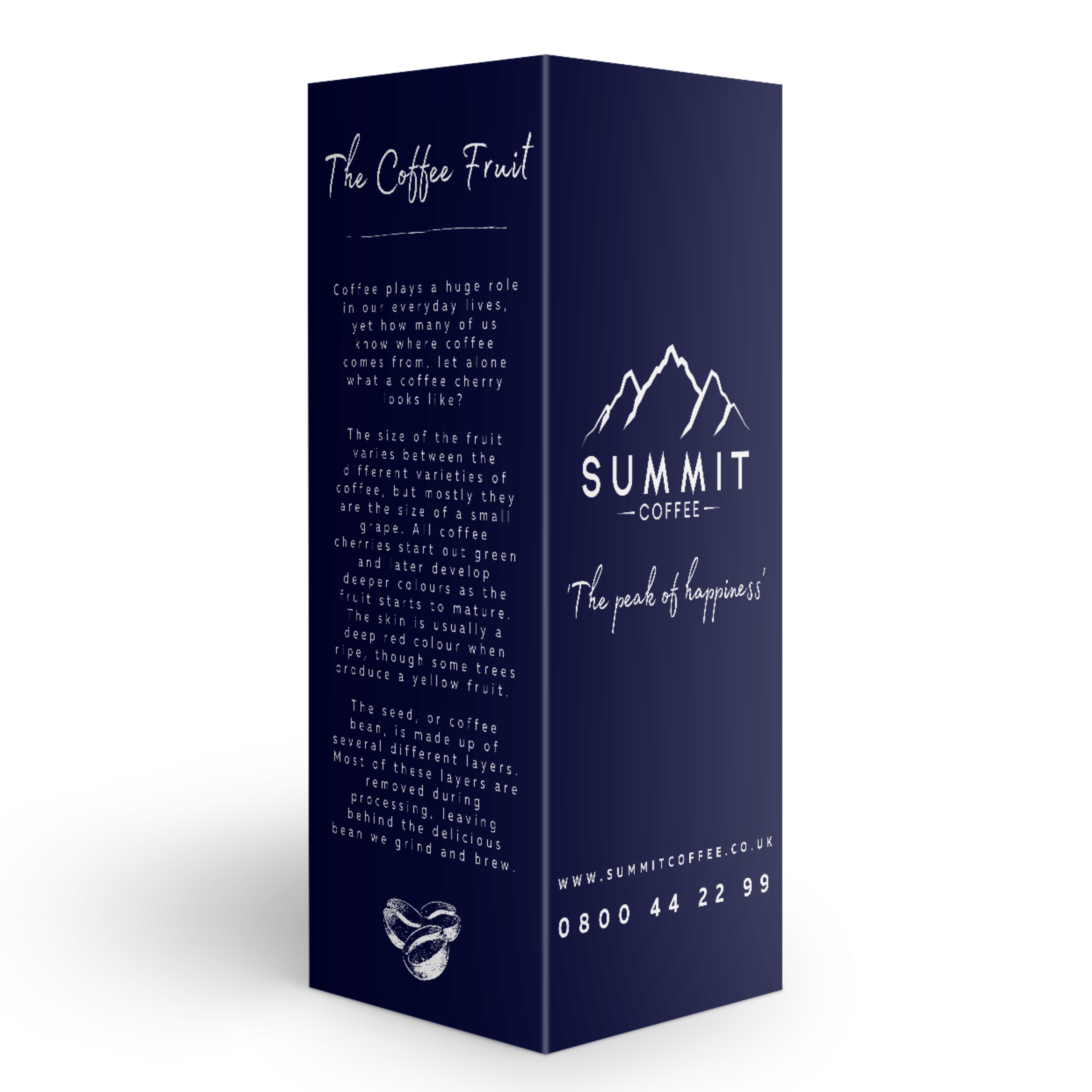 Summit Coffee Trifold Table Talker Menu